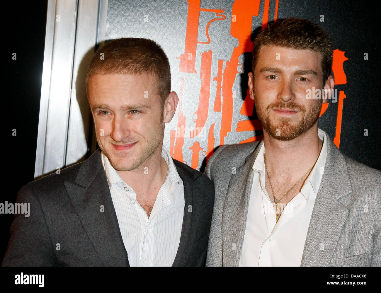 Actors Ben Foster and his brother, Jon Foster (r) arrive at the ...