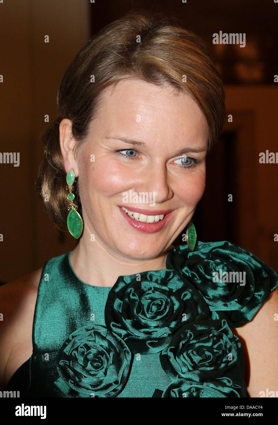 Princess Mathilde of Belgium attends the concert to honor the European ...