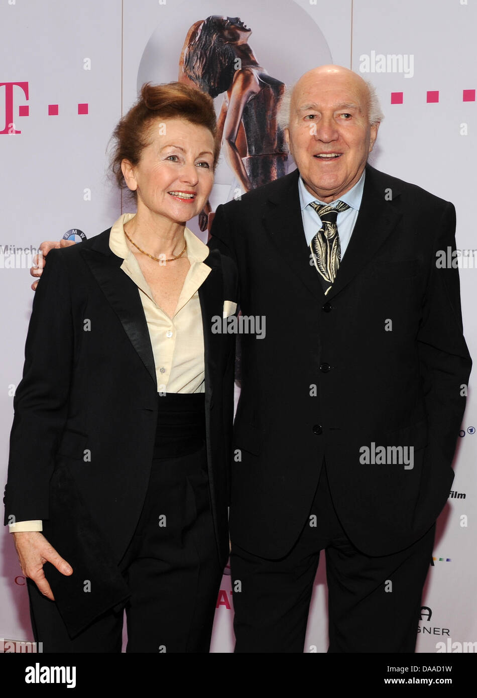 French actor Michel Piccoli (R) arrives with his wife Ludivine Clerc at ...