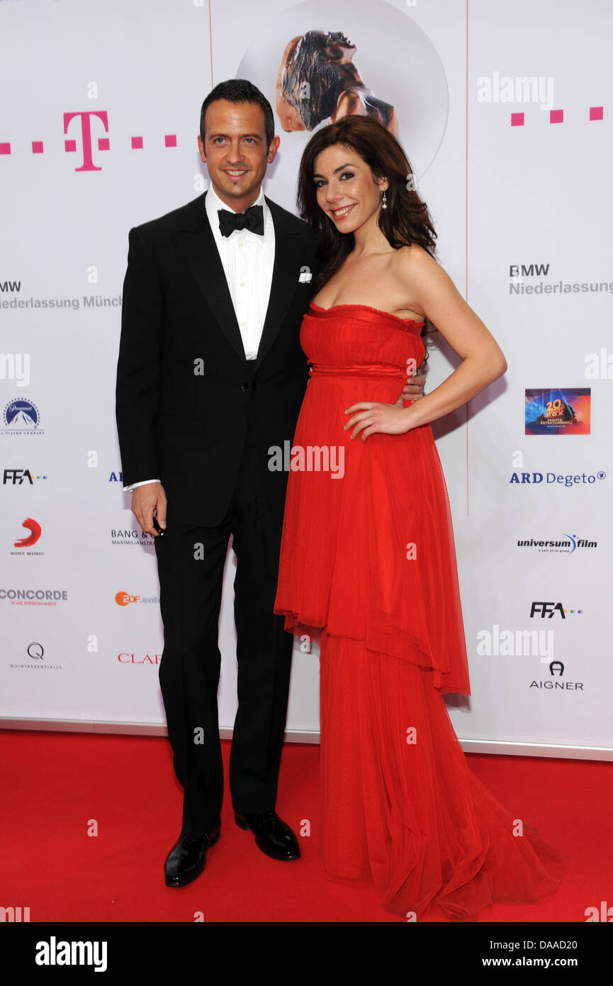 German musician Till Broenner and singer Edita Abdieski arrive at the ...