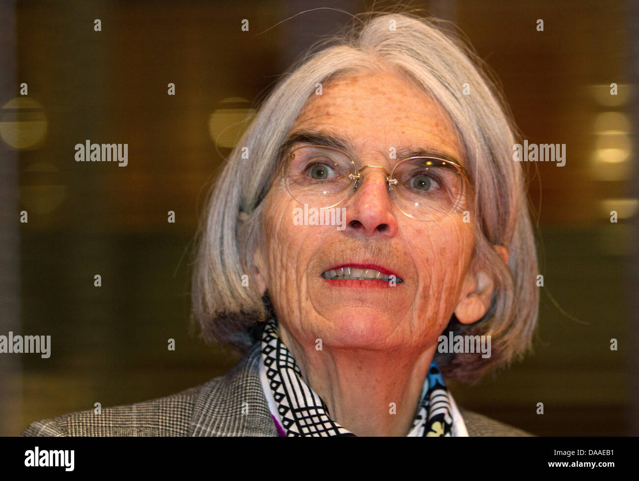 US author and novelist Donna Leon attends her book signing session for ...