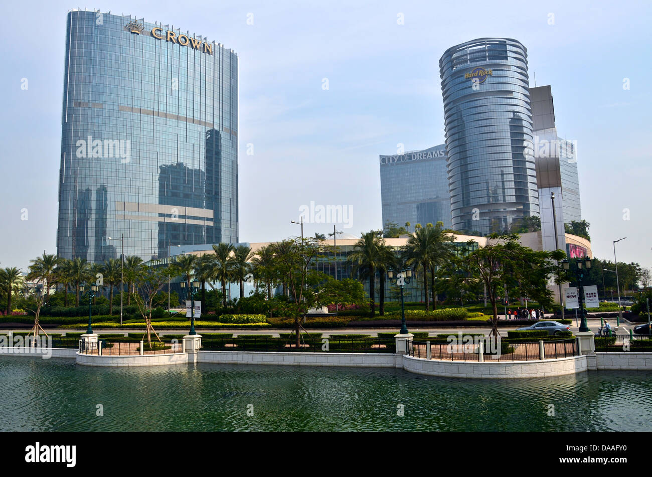 A view of the City of Dreams complex, comprising the Hard Rock Hotel ...