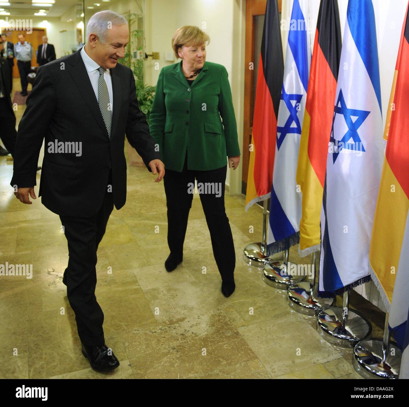 The Prime Minister of Israel, Benjamin Netanyahu, receives German ...