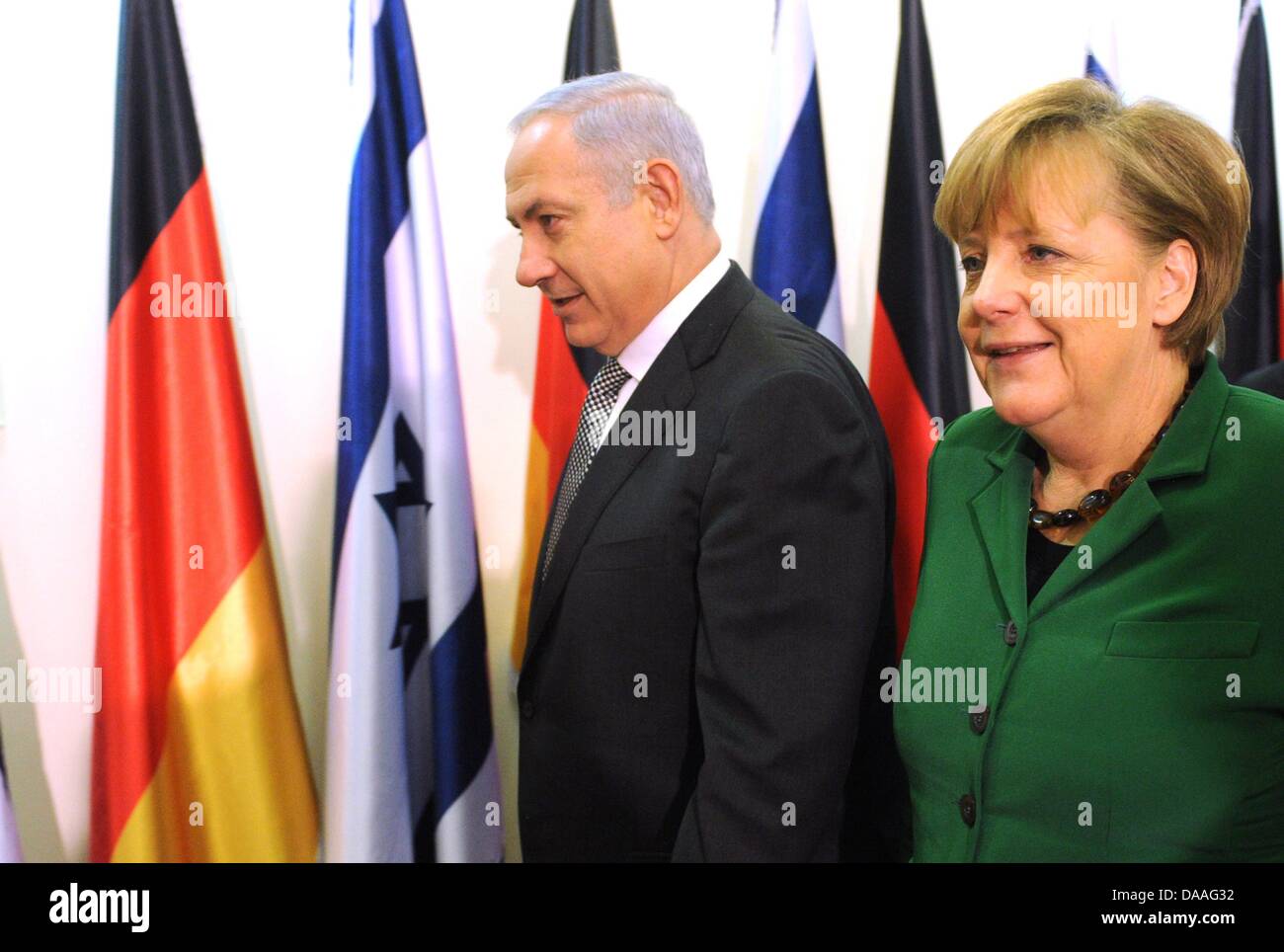 The Prime Minister of Israel, Benjamin Netanyahu, receives German ...