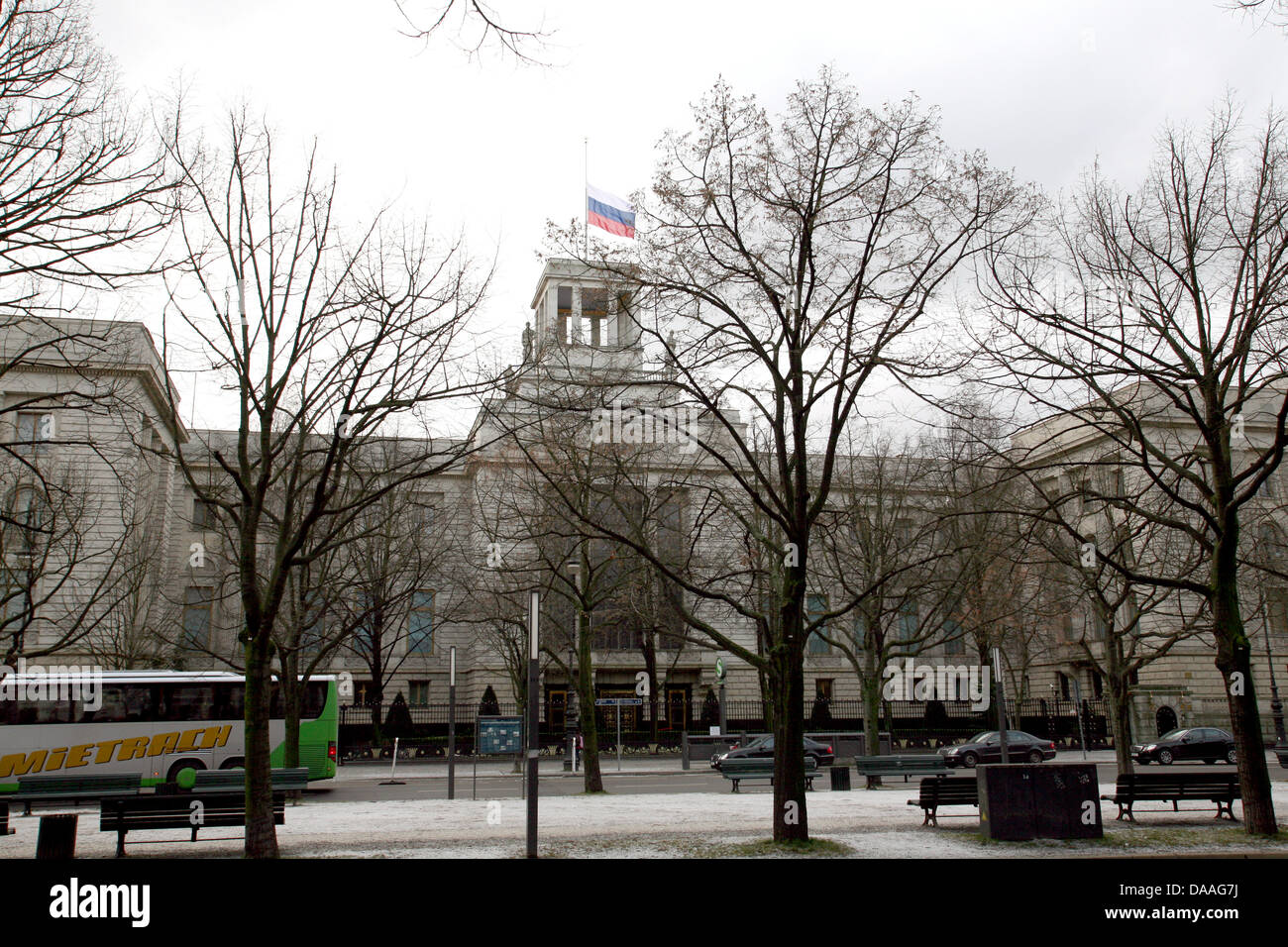 A picture taken on 26 January 2011 shows the Russian embassy in Berlin ...