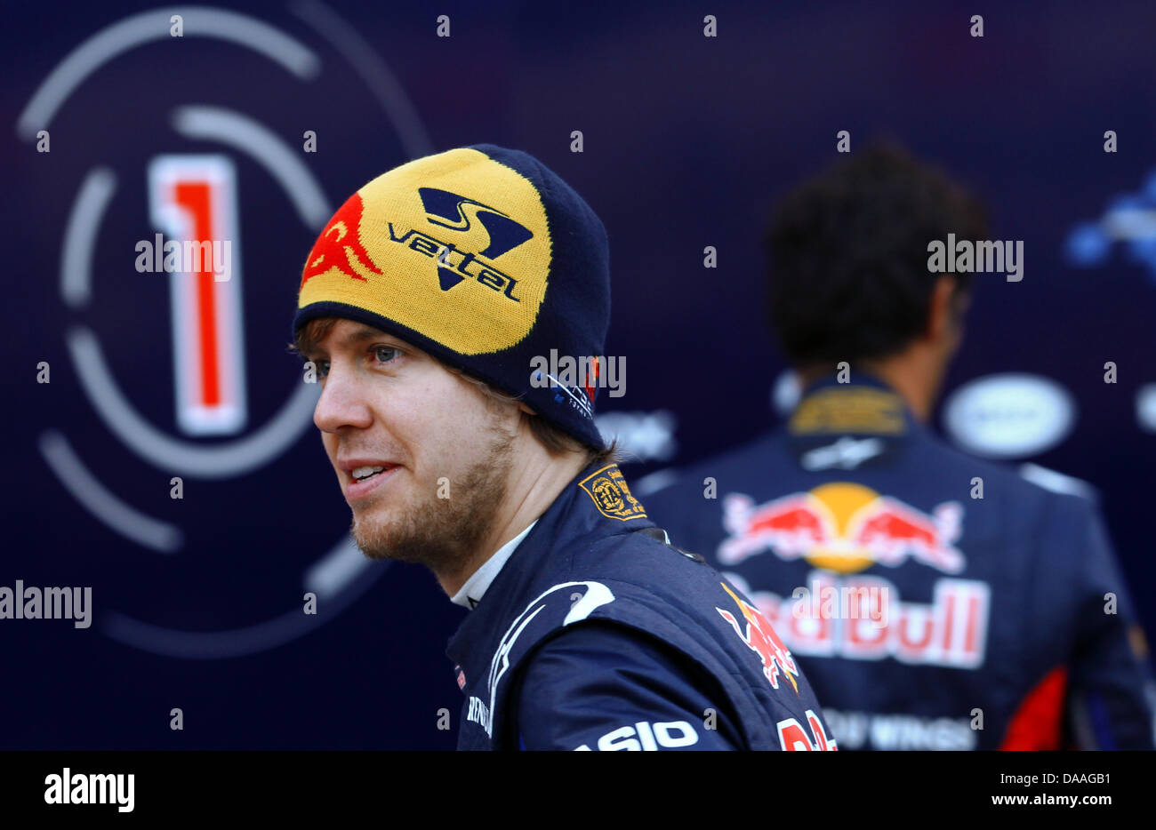 German Formula One driver Sebastian Vettel unveils Red Bull Racing's ...