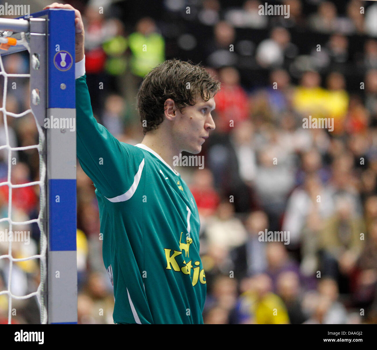 Danish goalkeeper Niklas Jacobsen Landin during the final of the Men's ...