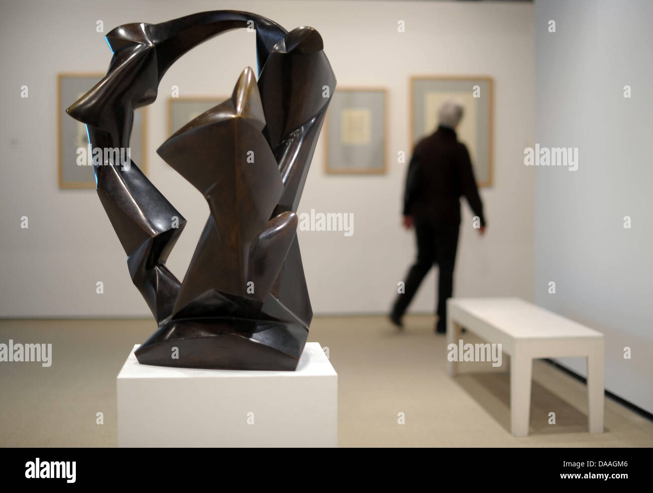 The statue 'Traid' by Rudolf Belling is on display in the exhibition ...