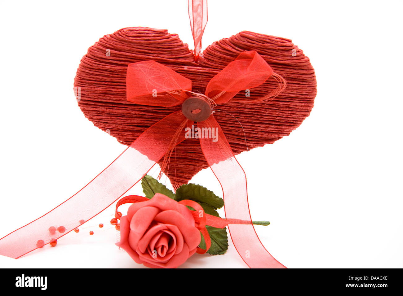 Red heart with loop Stock Photo - Alamy