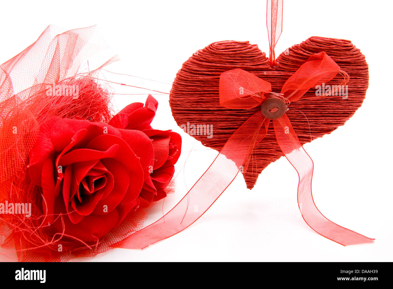 Red heart with loop Stock Photo - Alamy