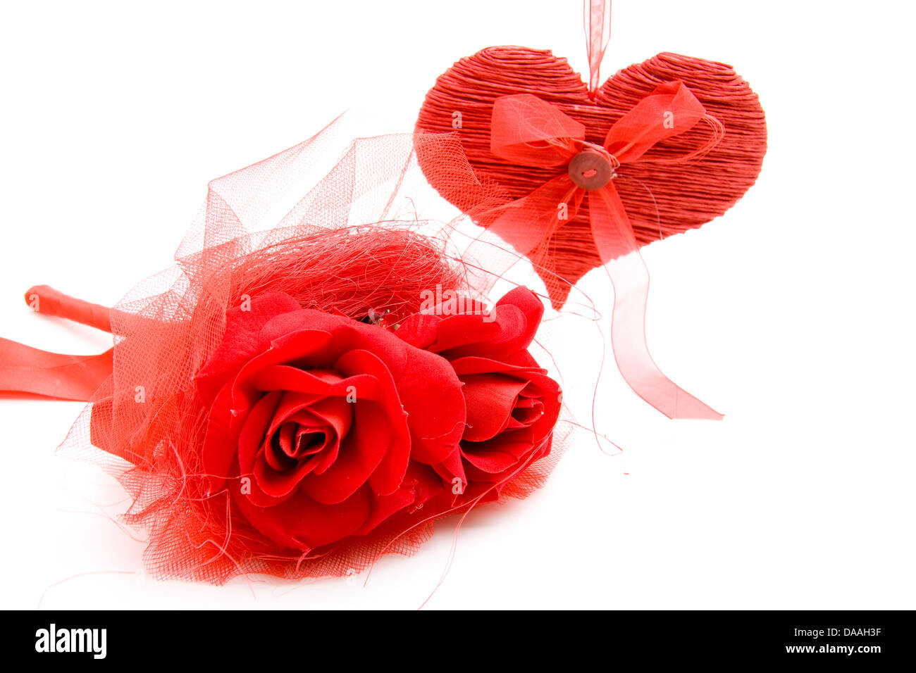 Red heart with loop Stock Photo - Alamy