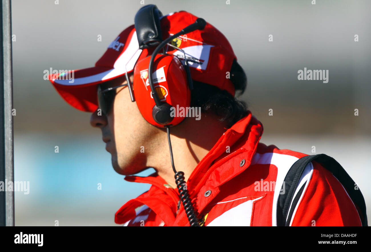 Brazilian Formula One race driver Felipe Massa of Ferrari is pictured ...