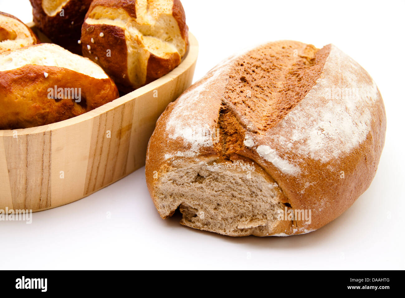 Lye bread roll hi-res stock photography and images - Alamy