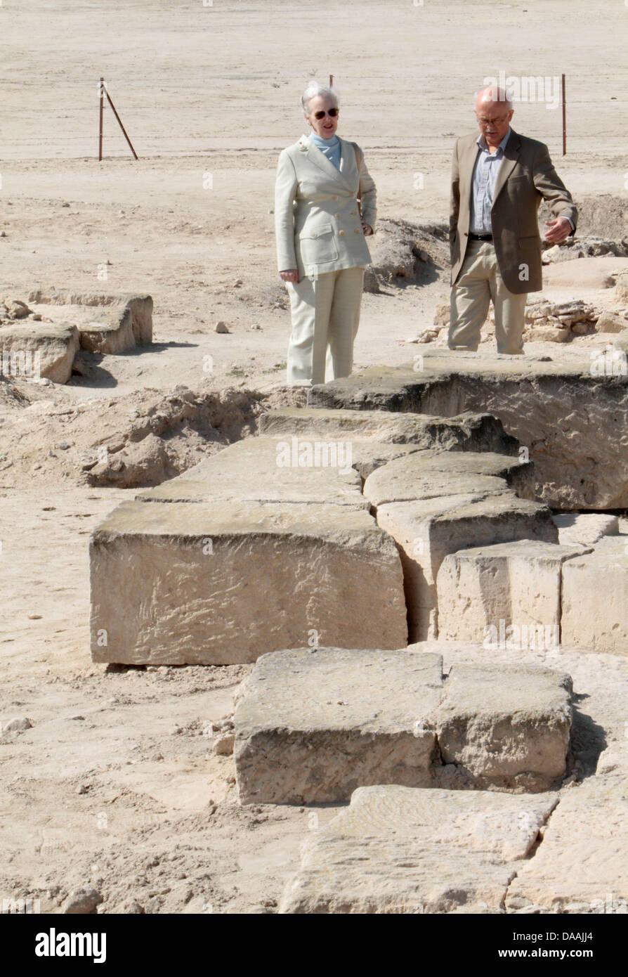 Queen Margrethe II of Denmark visits the site of the Museum and Qala'at ...