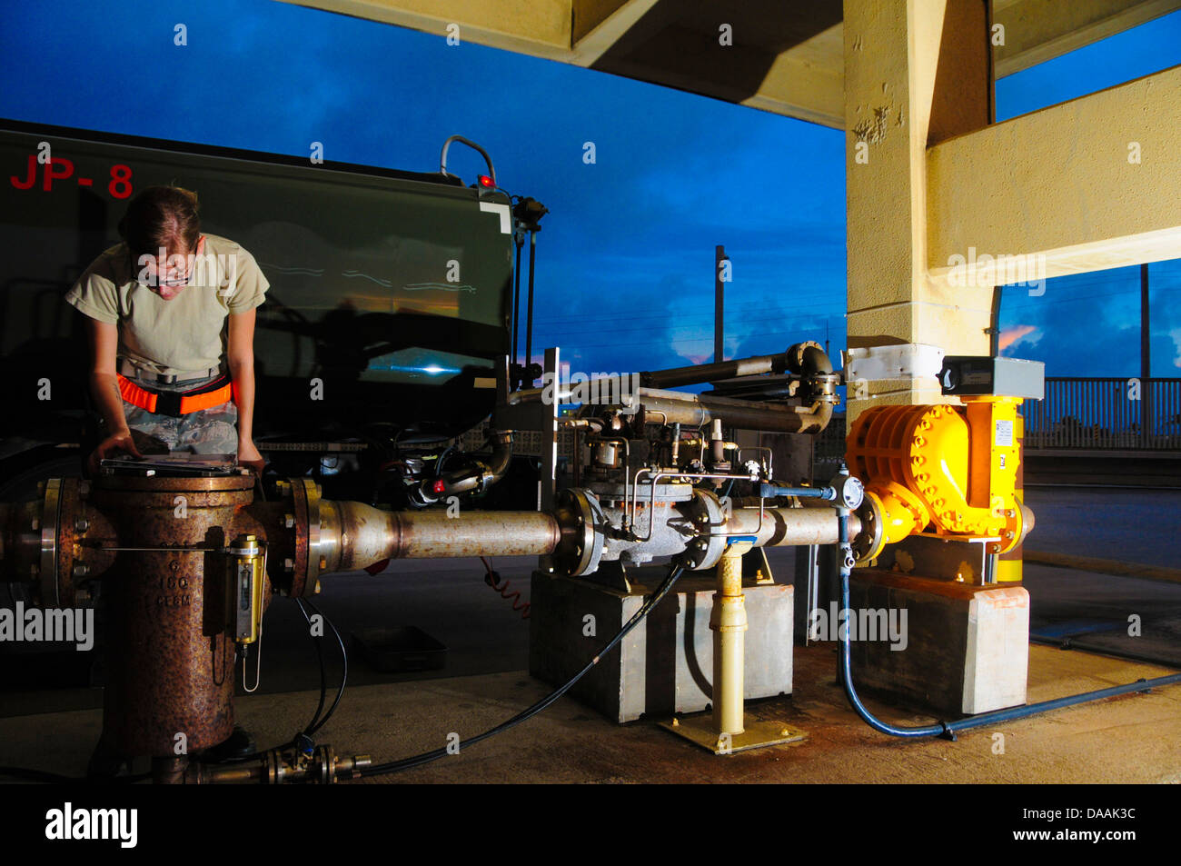 Airman 1st Class Ashley Lee, 36th Logistics Readiness Squadron fuels ...