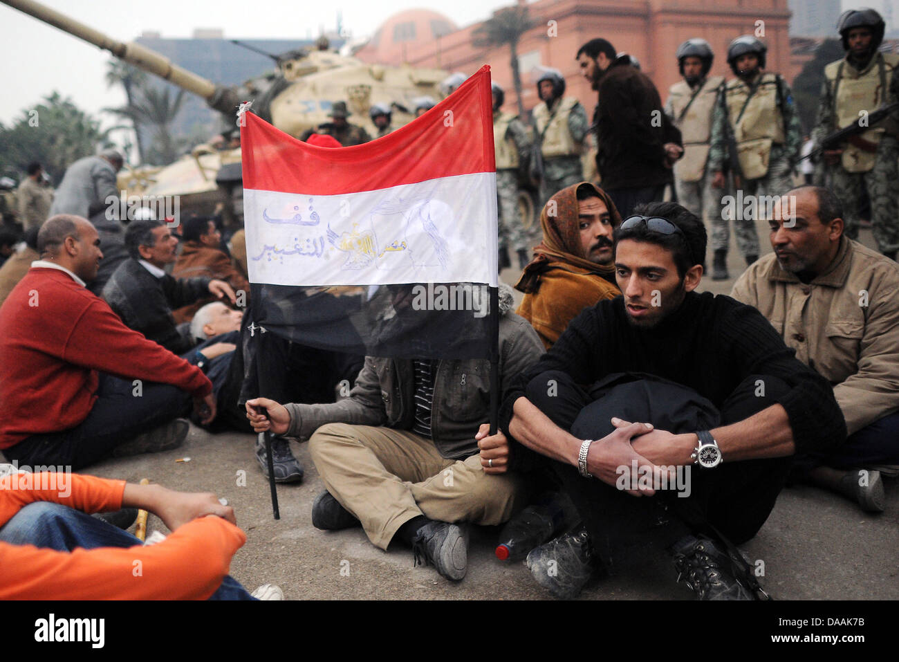 Egyptian protesters demonstrate in Tahrir square, in Cairo, Egypt, on ...