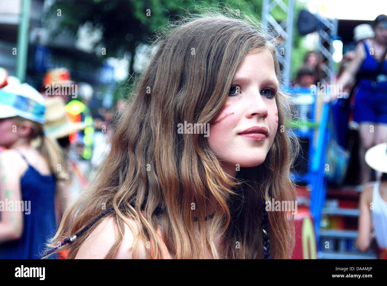 beautiful girl at the street parade Stock Photo - Alamy