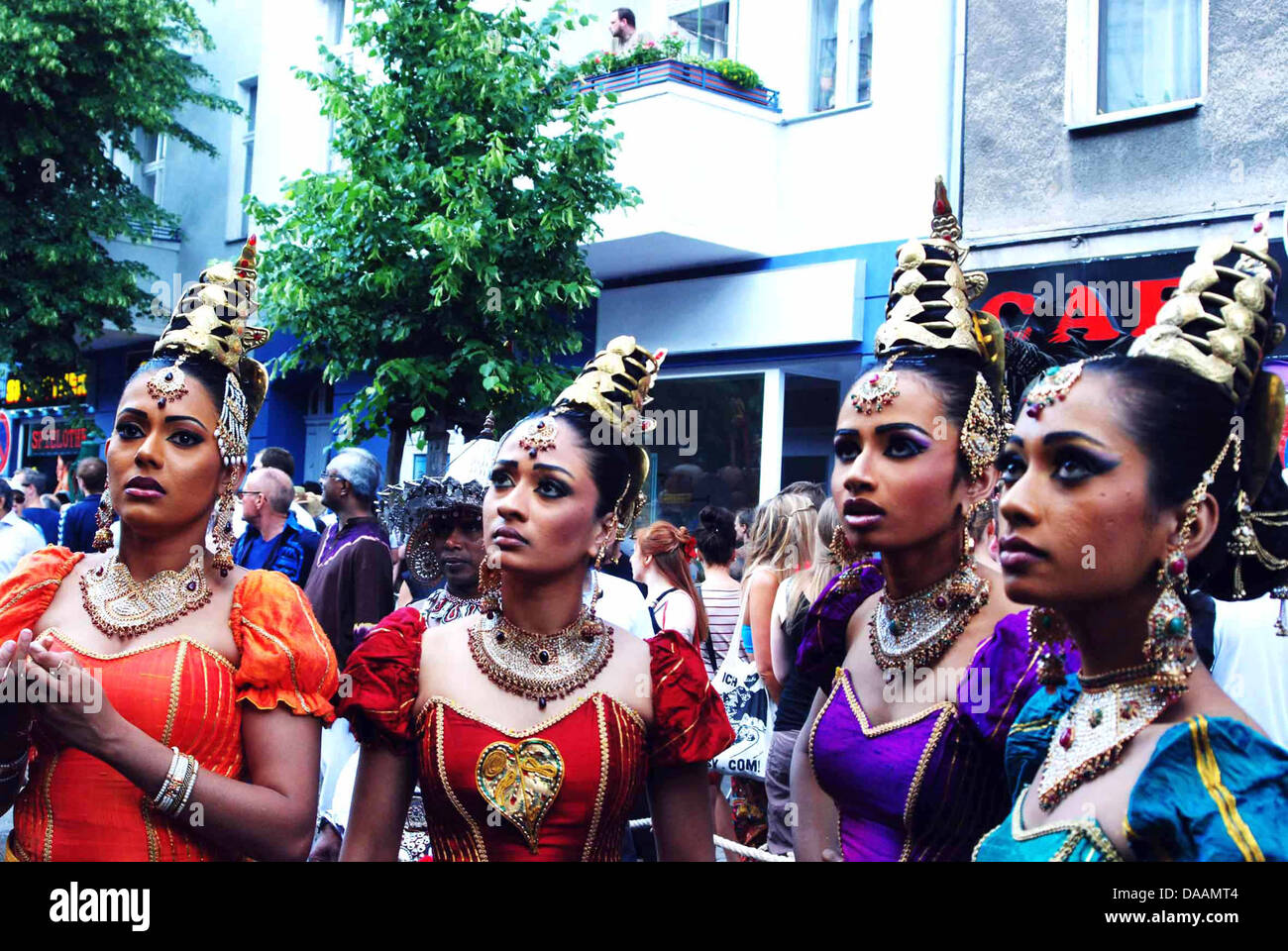 young girls at the street party Stock Photo - Alamy