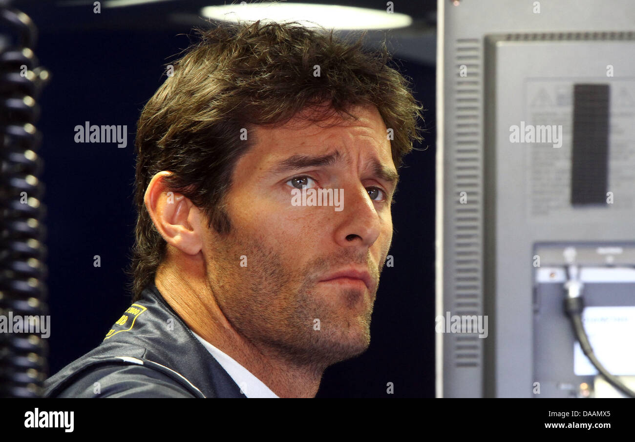 Australian Formula One driver Mark Webber of Red Bull Racing during ...