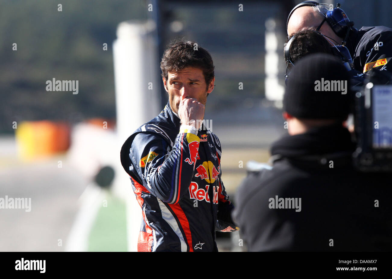 Australian Formula One driver Mark Webber of Red Bull Racing during ...