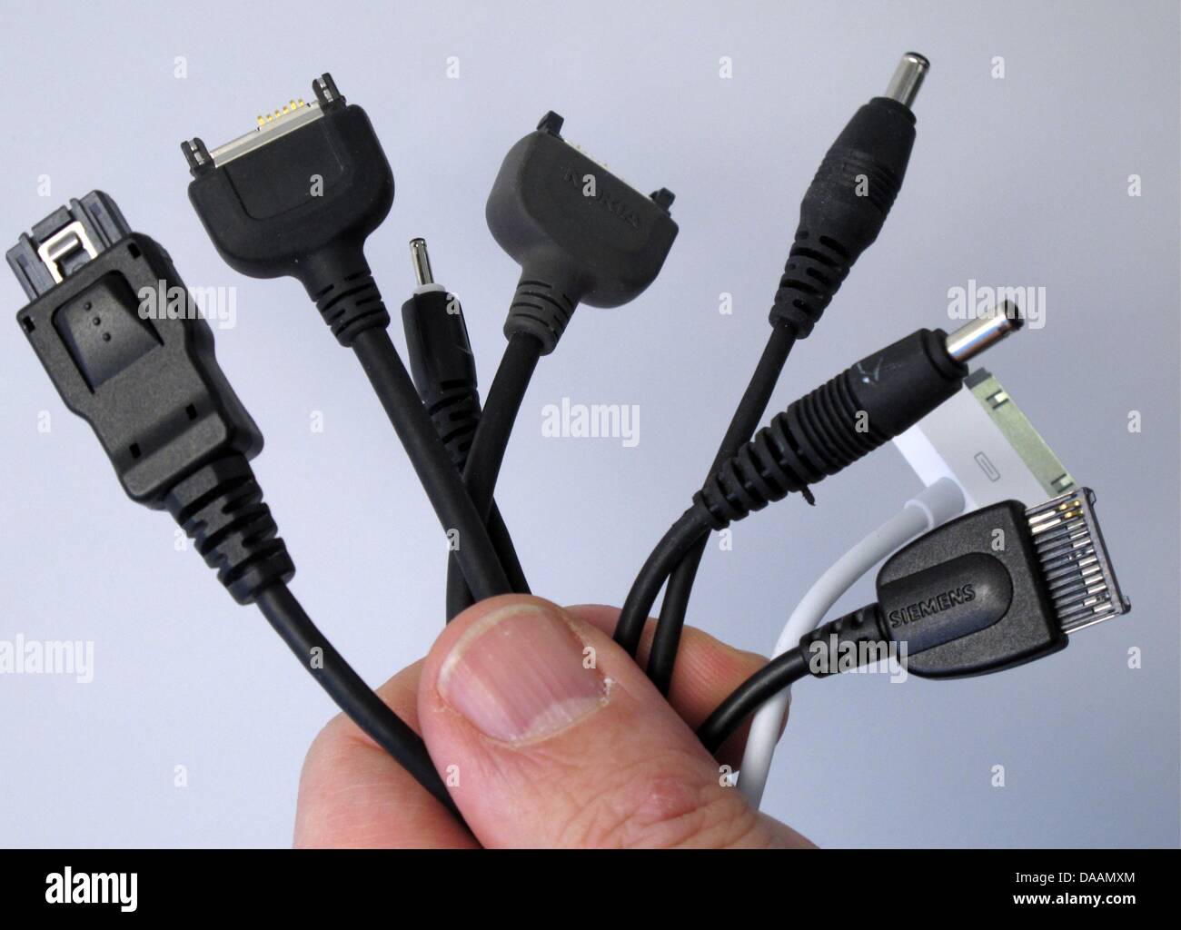 Various mobile phone chargers pictured in Berlin, Germany, 08 February ...