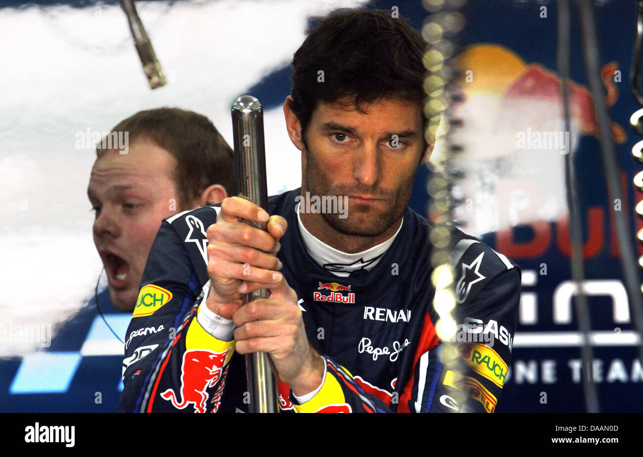 Australian Formula One driver Mark Webber of Red Bull Racing during ...