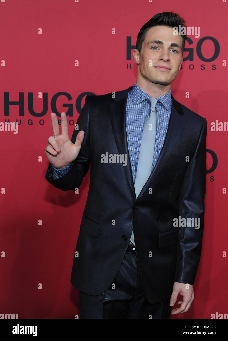 US actor Colton Haynes arrives for Hugo by Hugo Boss fashion show ...