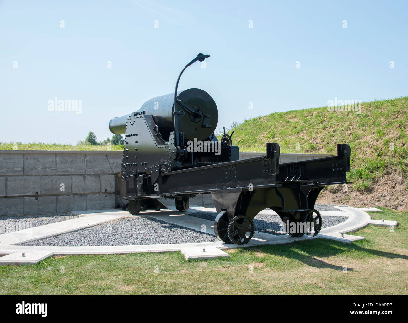 Biggest iron point 24 kaliber canon in Holland Hellevoetsluis Stock ...