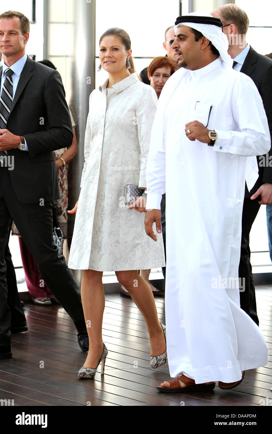 Crown Princess Victoria of Sweden visits the Burj Khalifa Tower in ...