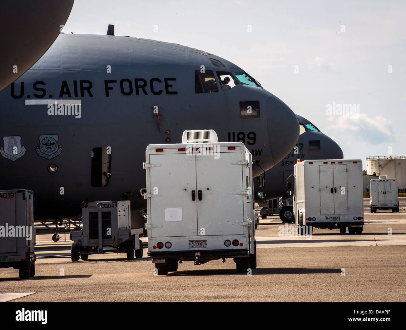 S c airmen from the 437th mxg perform routine maintenance hi-res stock ...