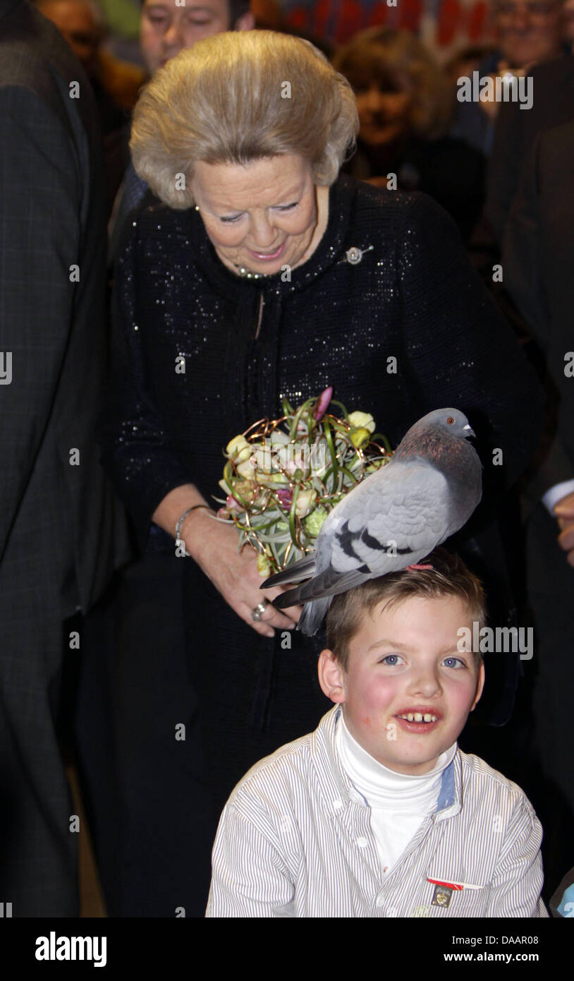 Dutch Queen Beatrix arrives to open the Home Boxx Exhibition in ...