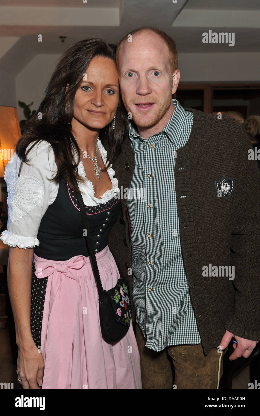 DFB Sports Director Matthias Sammer and his wife Karin pose at a ...