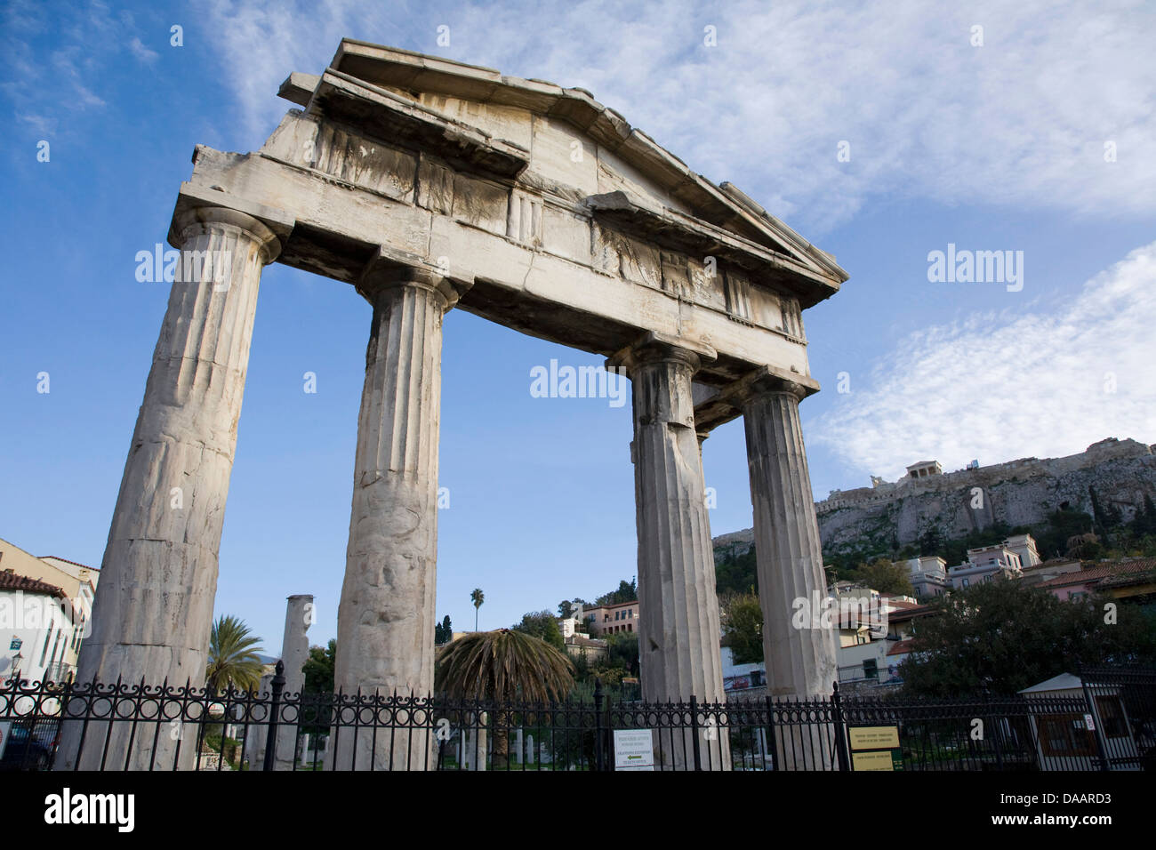 Entrance to the Roman Agora in central Athens, Greece Stock Photo - Alamy