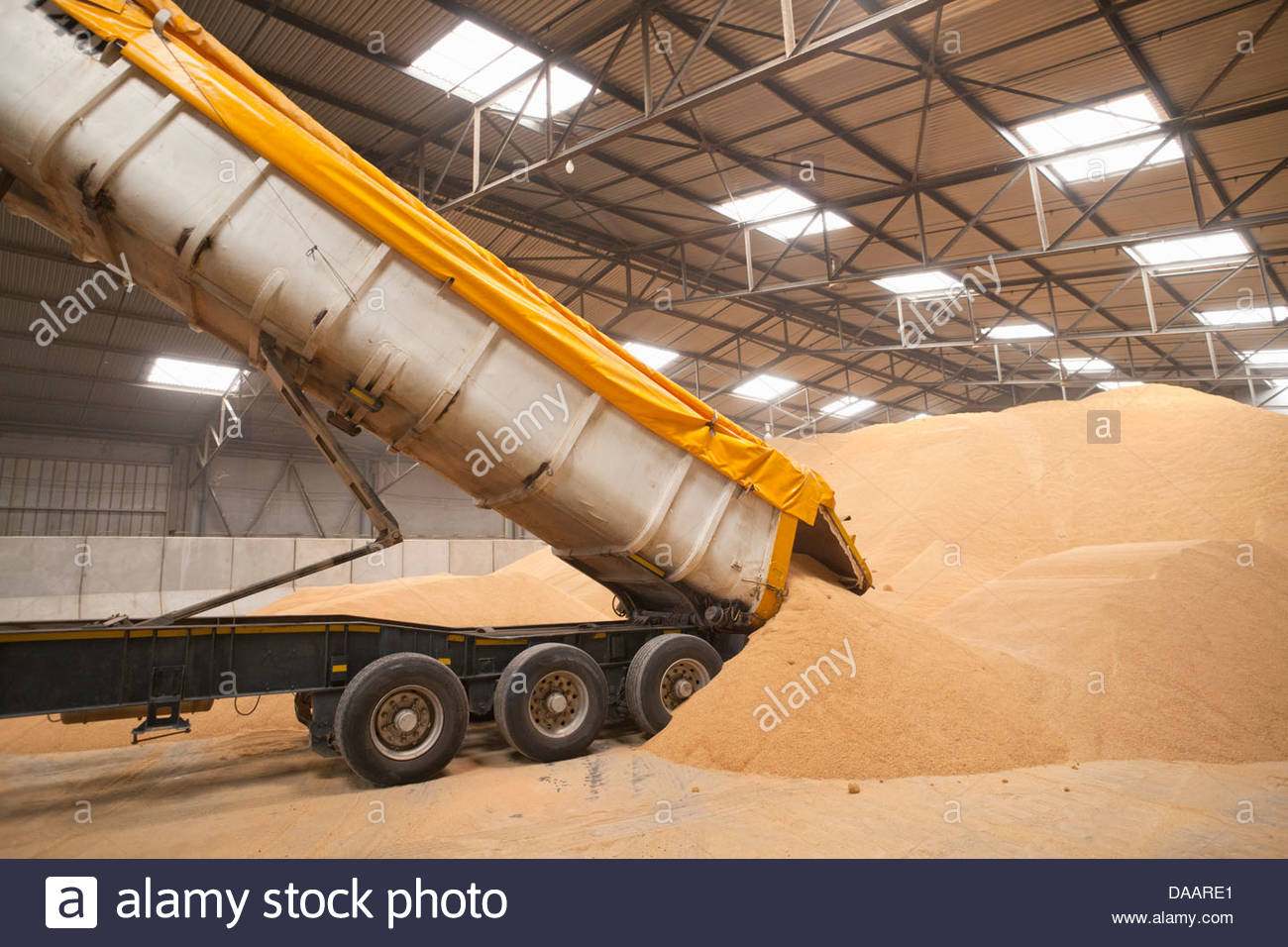 Pile Grain In Warehouse Stock Photos & Pile Grain In Warehouse Stock ...