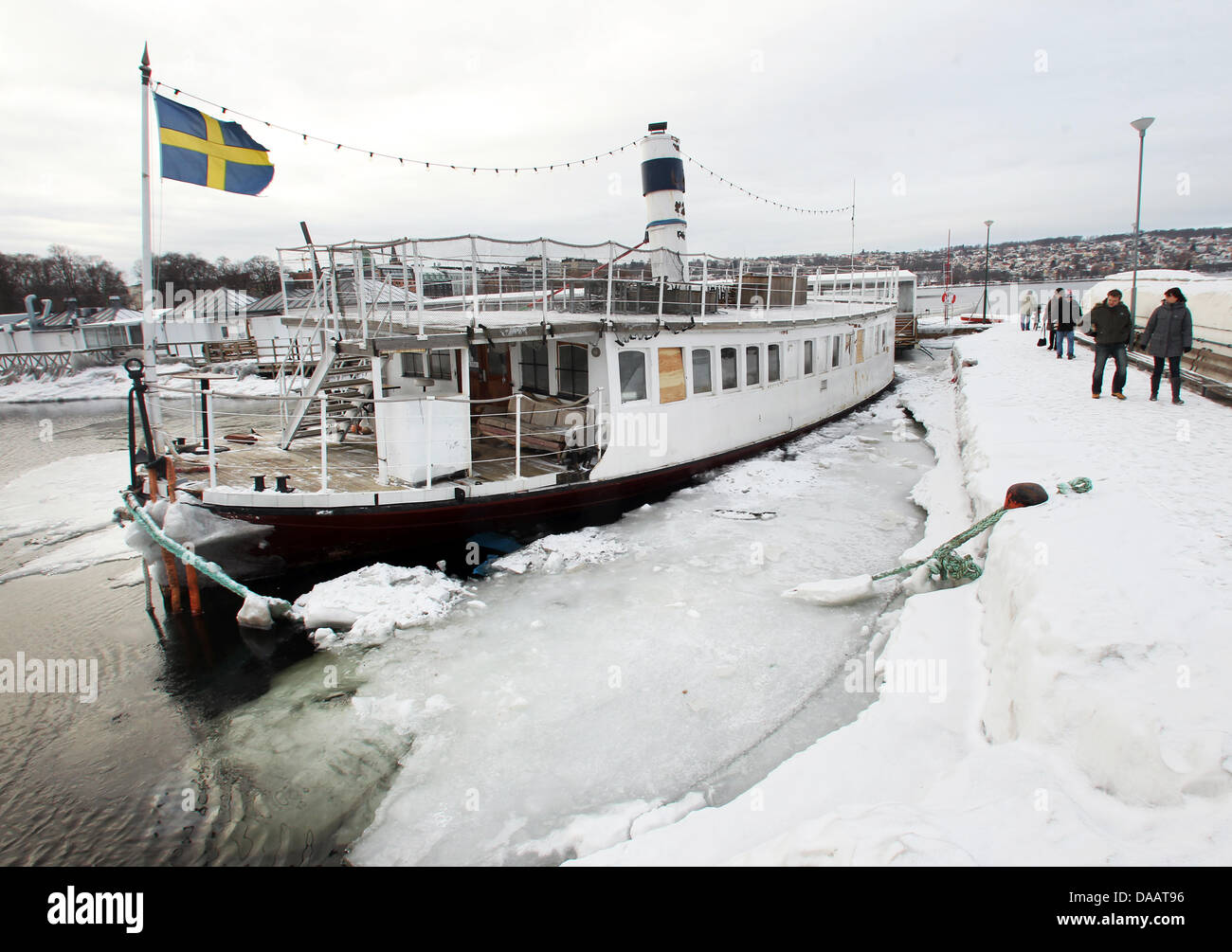 View over Vattern lake in Jonkoping, Sweden, 23 January 2011. Photo ...