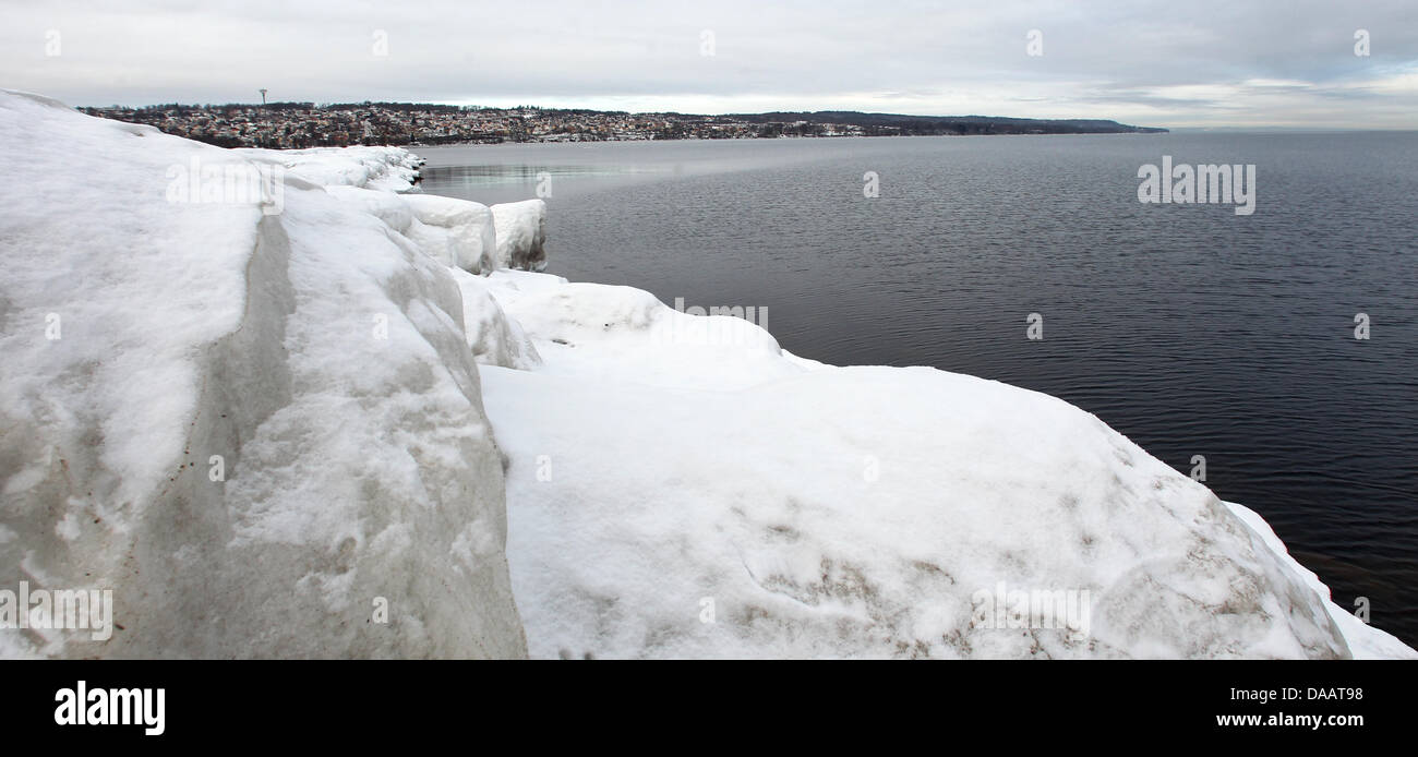 View over Vattern lake in Jonkoping, Sweden, 23 January 2011. Photo ...