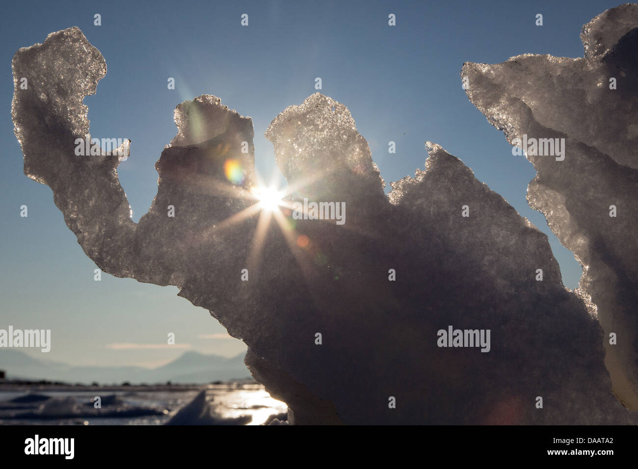 Balsfjorden, ice, floes, ice sculptures, Europe, coast, scenery ...