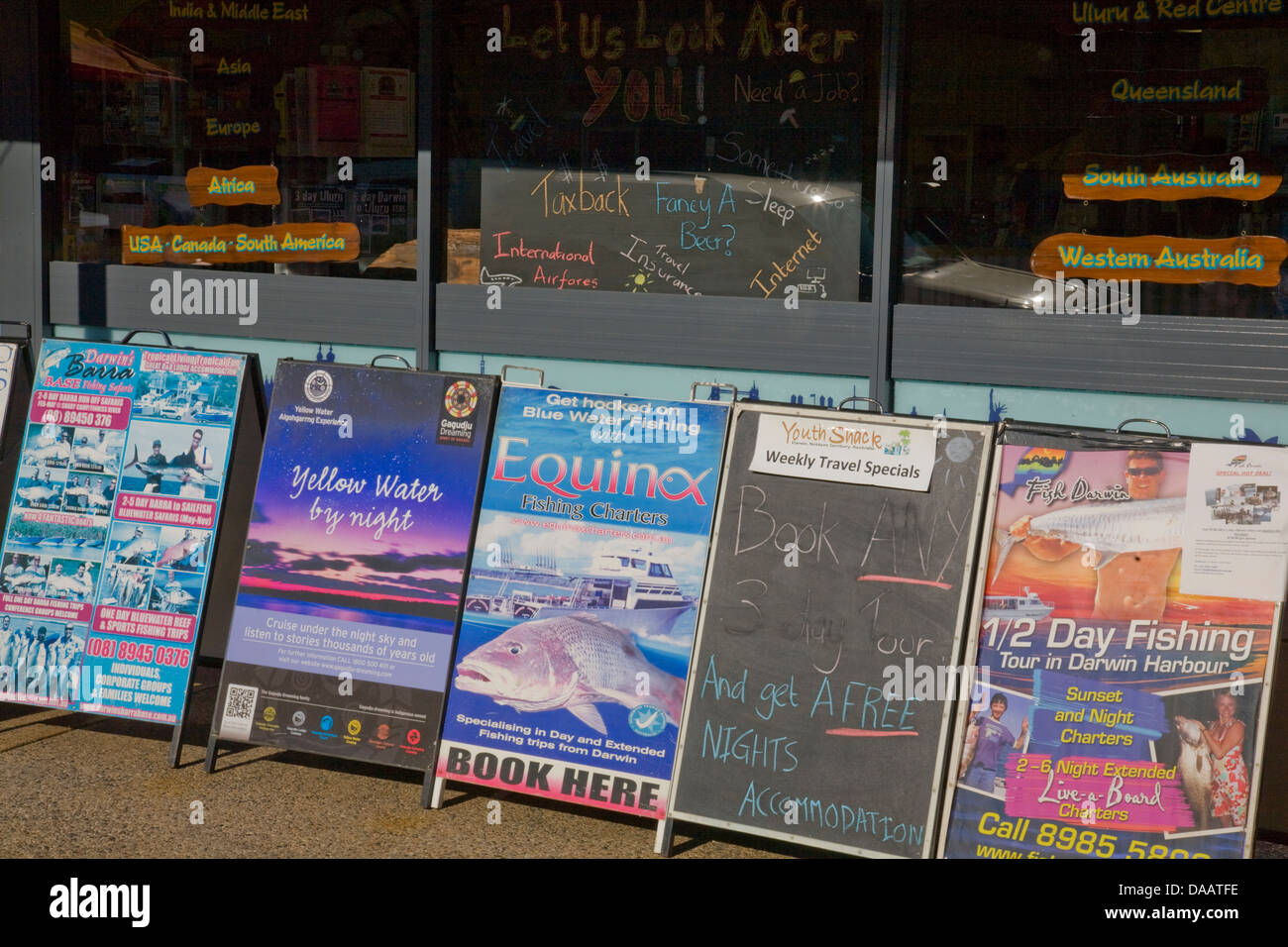 advertising for tourist trips in mitchell street, darwin,northern ...