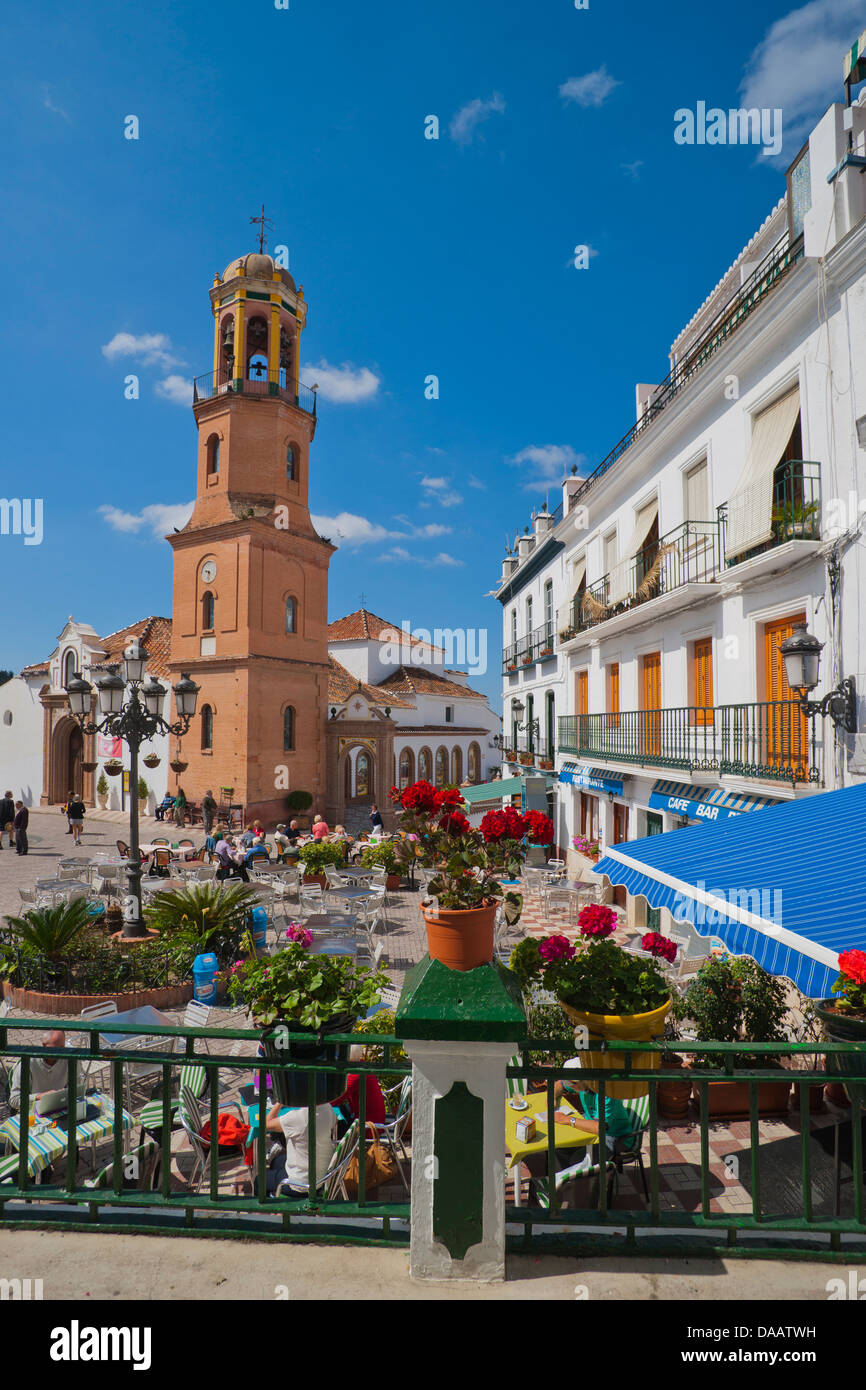 Competa, village, Church of la Asuncion, Plaza de Almijara, Nerja ...
