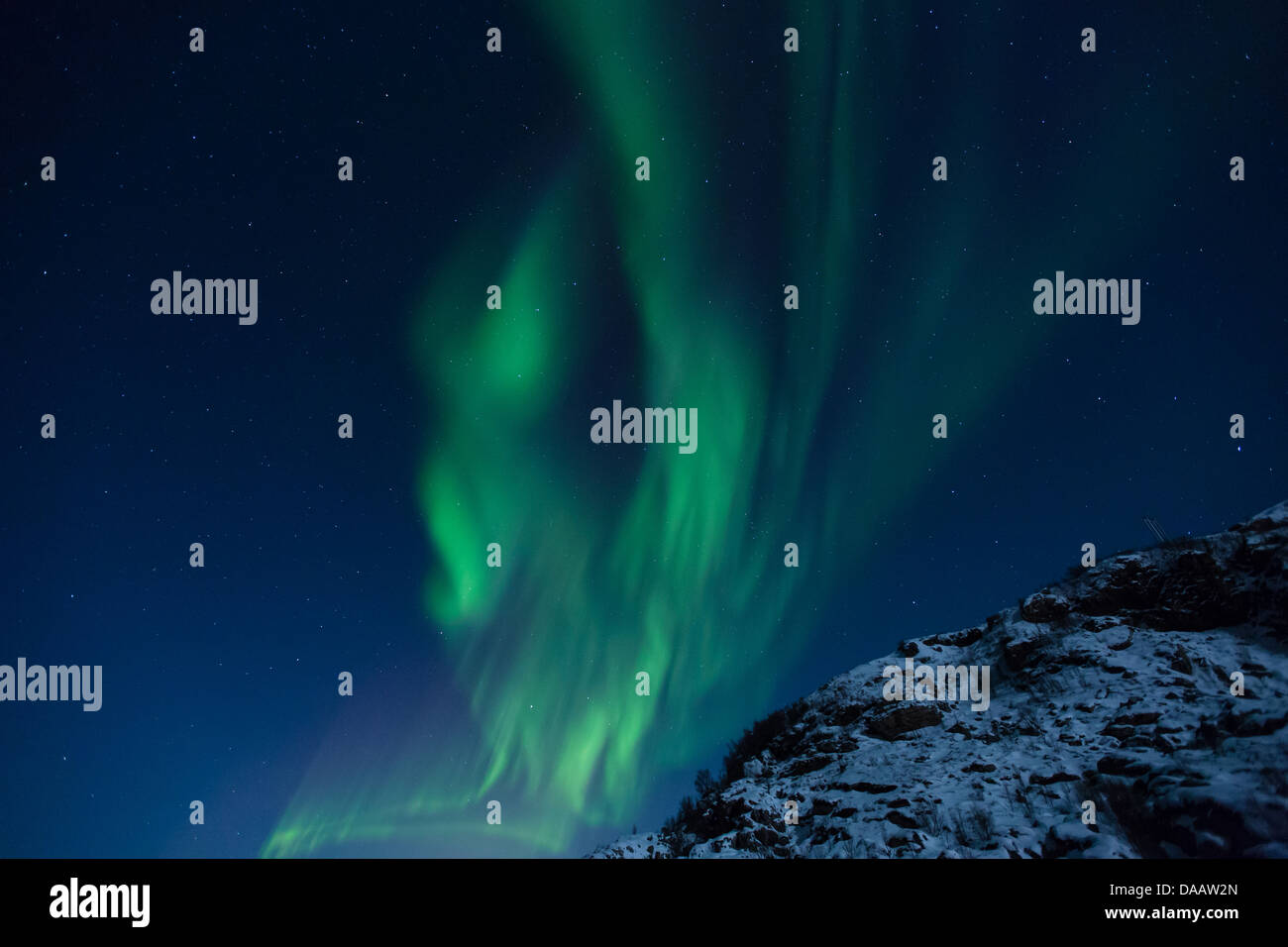 Aurora Borealis, Europe, sea, night, Northern lights, Norway, polar ...