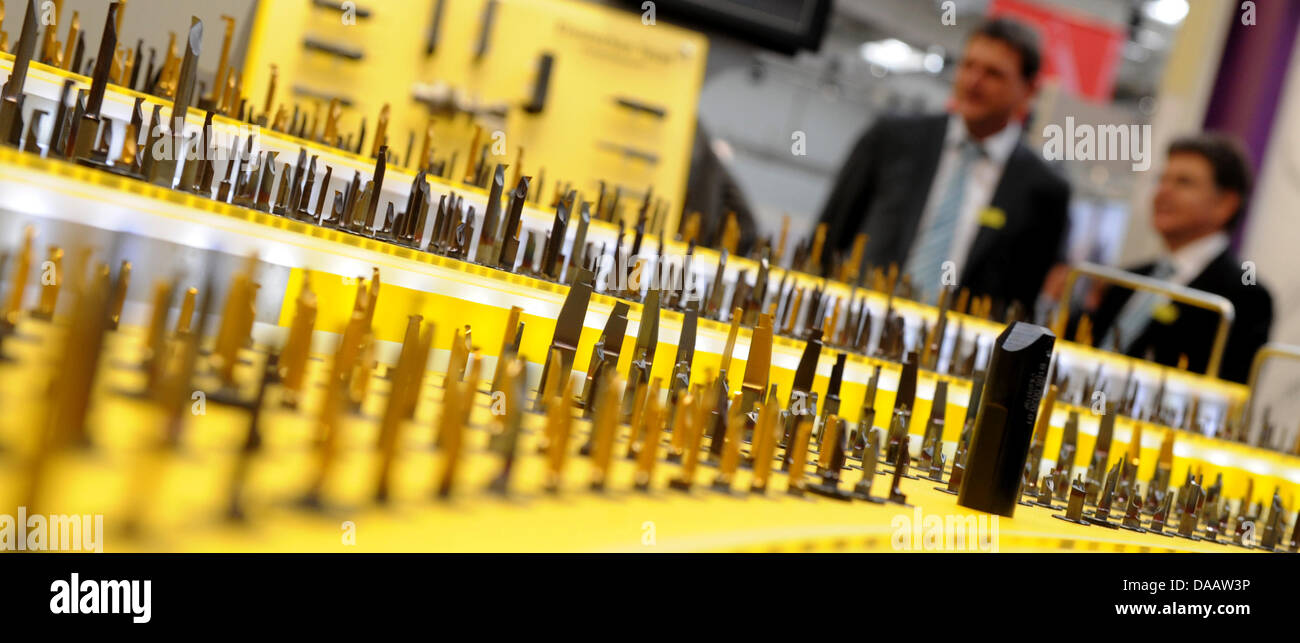 Tools by Horn are on display at the EMO trade fair in Hanover, Germany ...