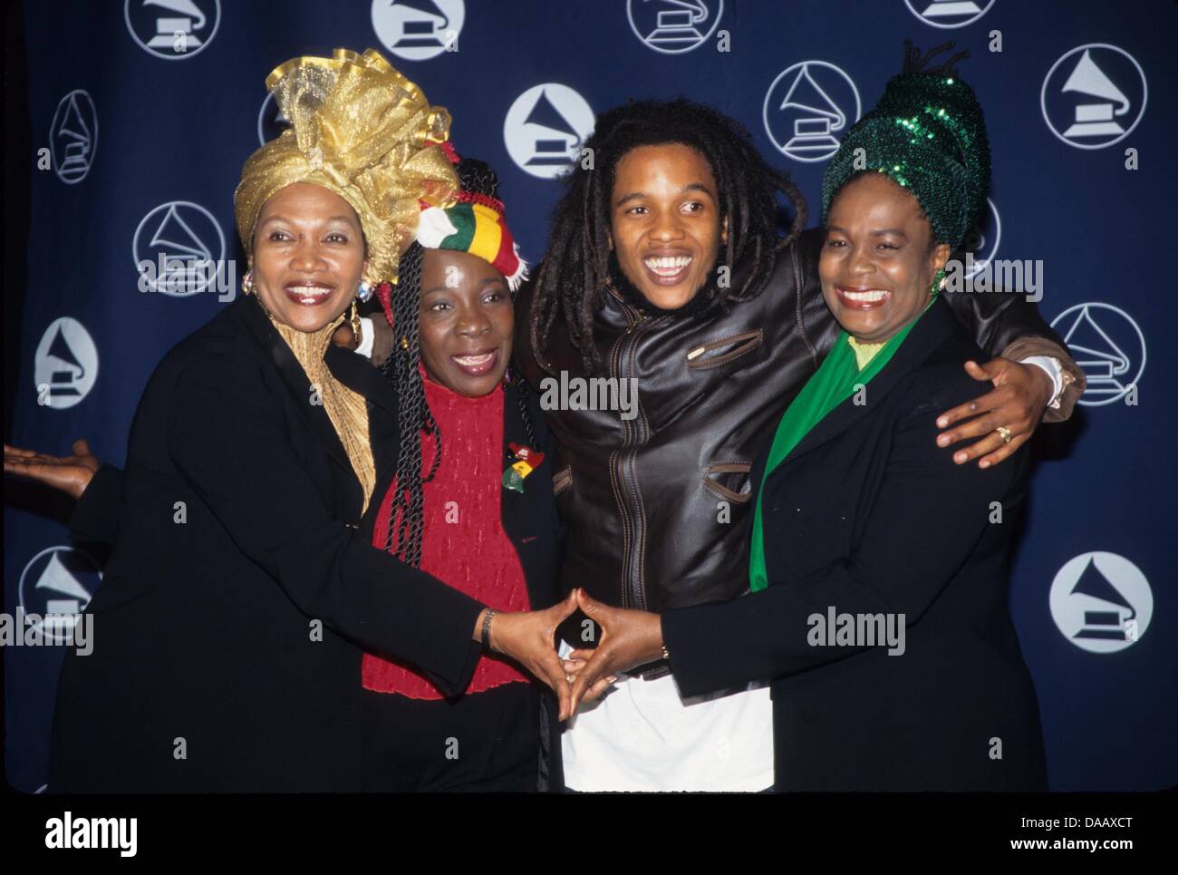 The I Threes with Steve Marley.The 39th Grammy Awards at the Madison ...