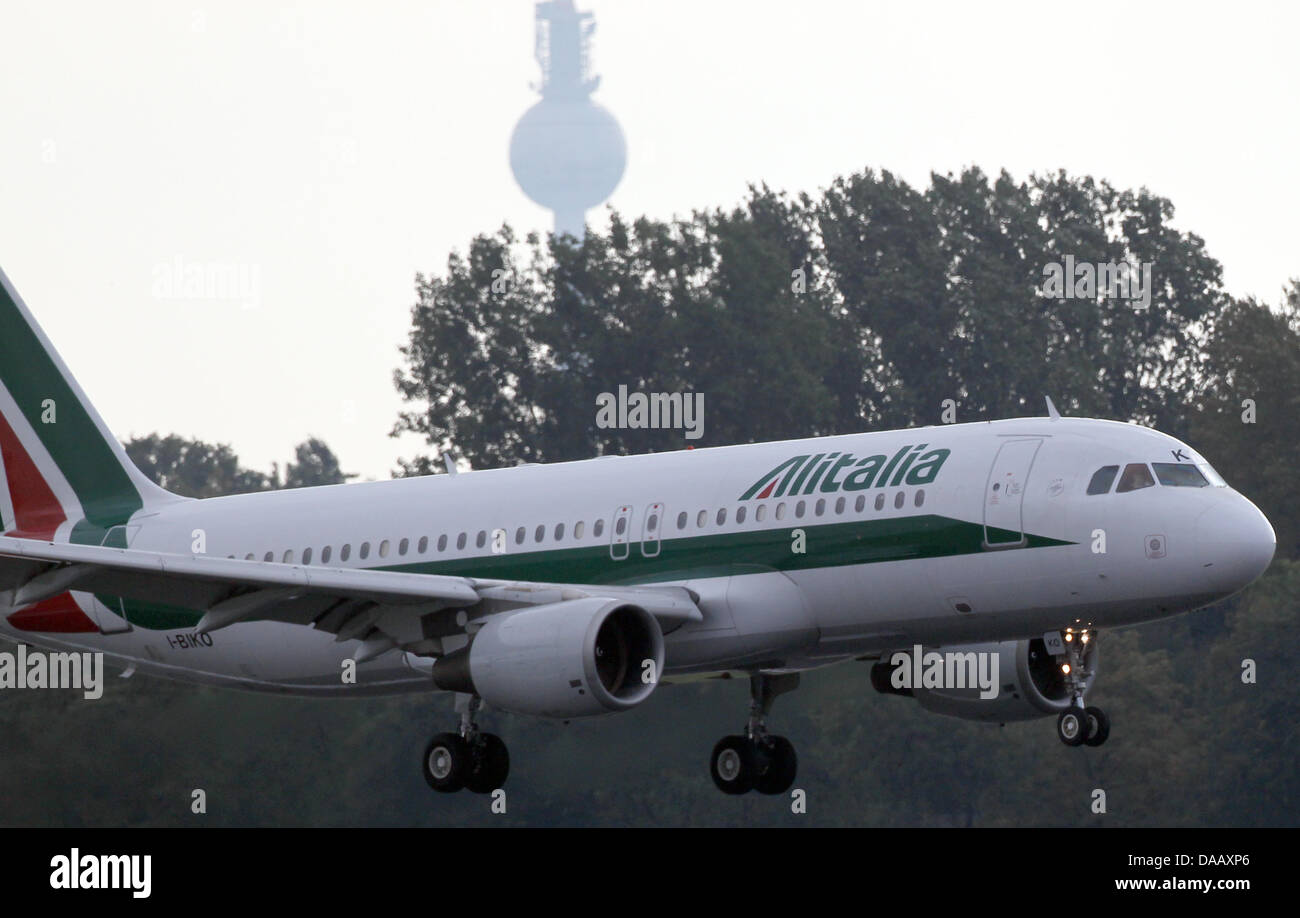 The plane with Pope Benedict XVI aboard is landing at Tegel airport in ...