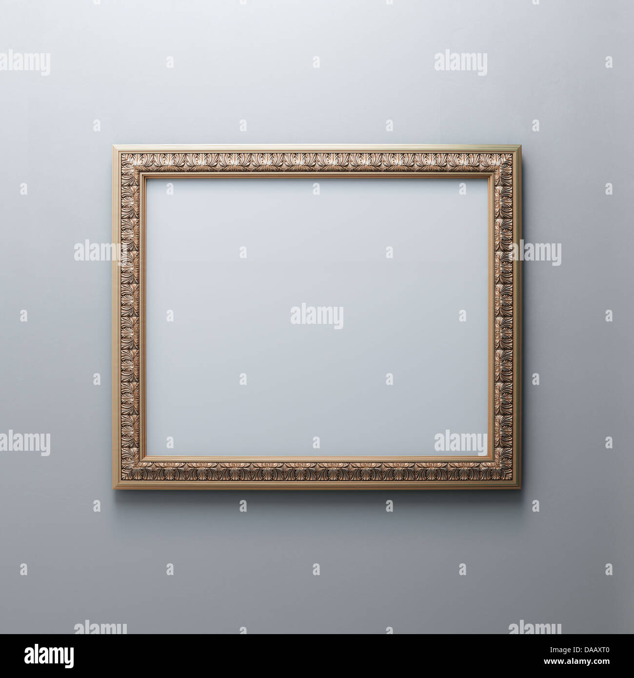 Classic Frame On White Wall (Rectangle Horizontal Version Stock Photo ...