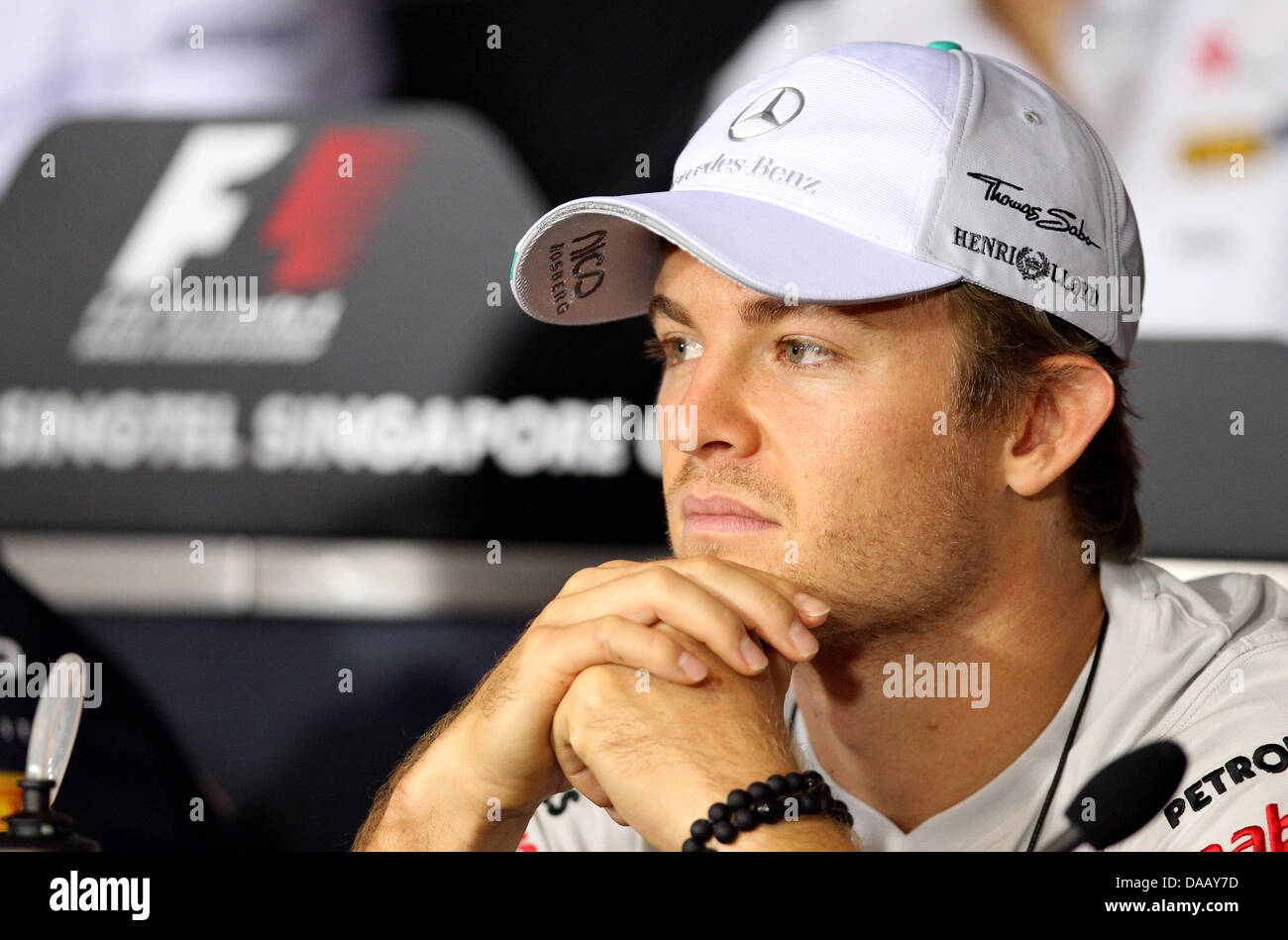 German Formula One driver Nico Rosberg of Mercedes GP attends a press ...