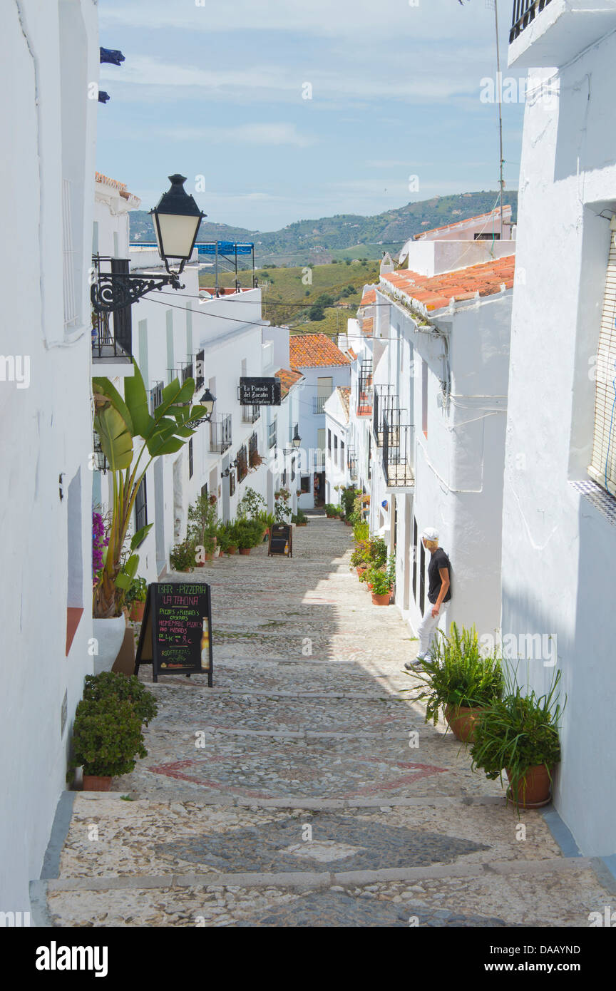 Frigiliana, mountain village, Malaga, La Axarquia, andalusia, Costa del Sol, Spain Stock Photo ...