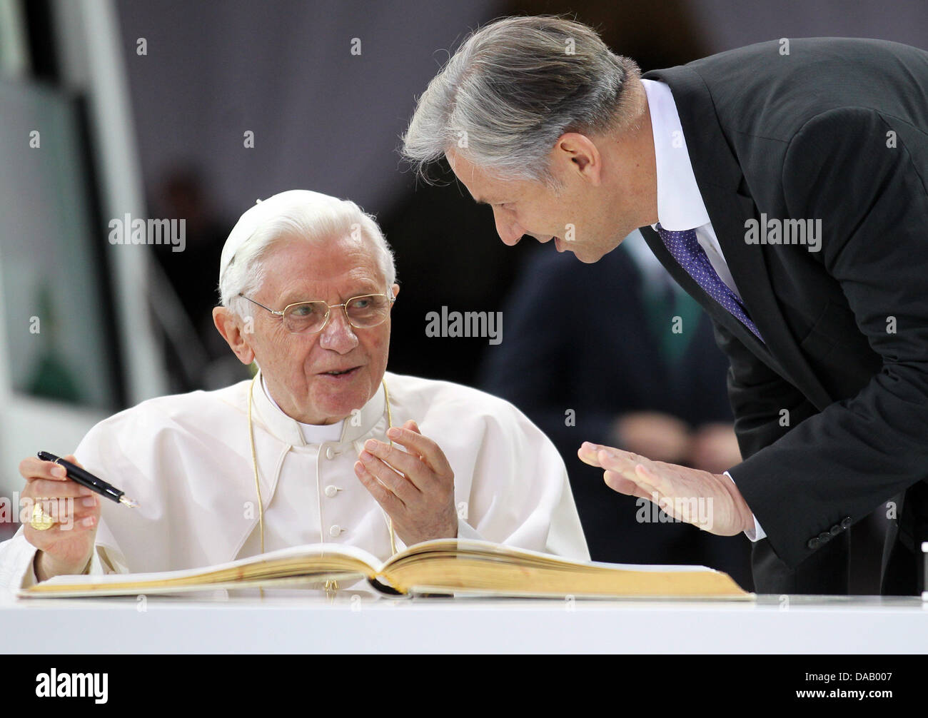 Pope Benedict XVI signature at the Olympic stadium in Berlin, Germany ...