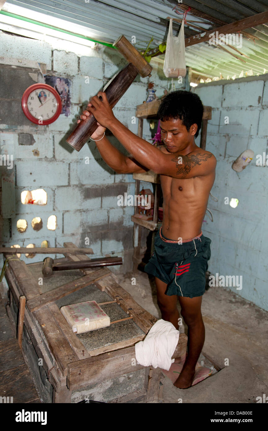 Thai Bird, the name the young man gives to himself, works as a gold ...