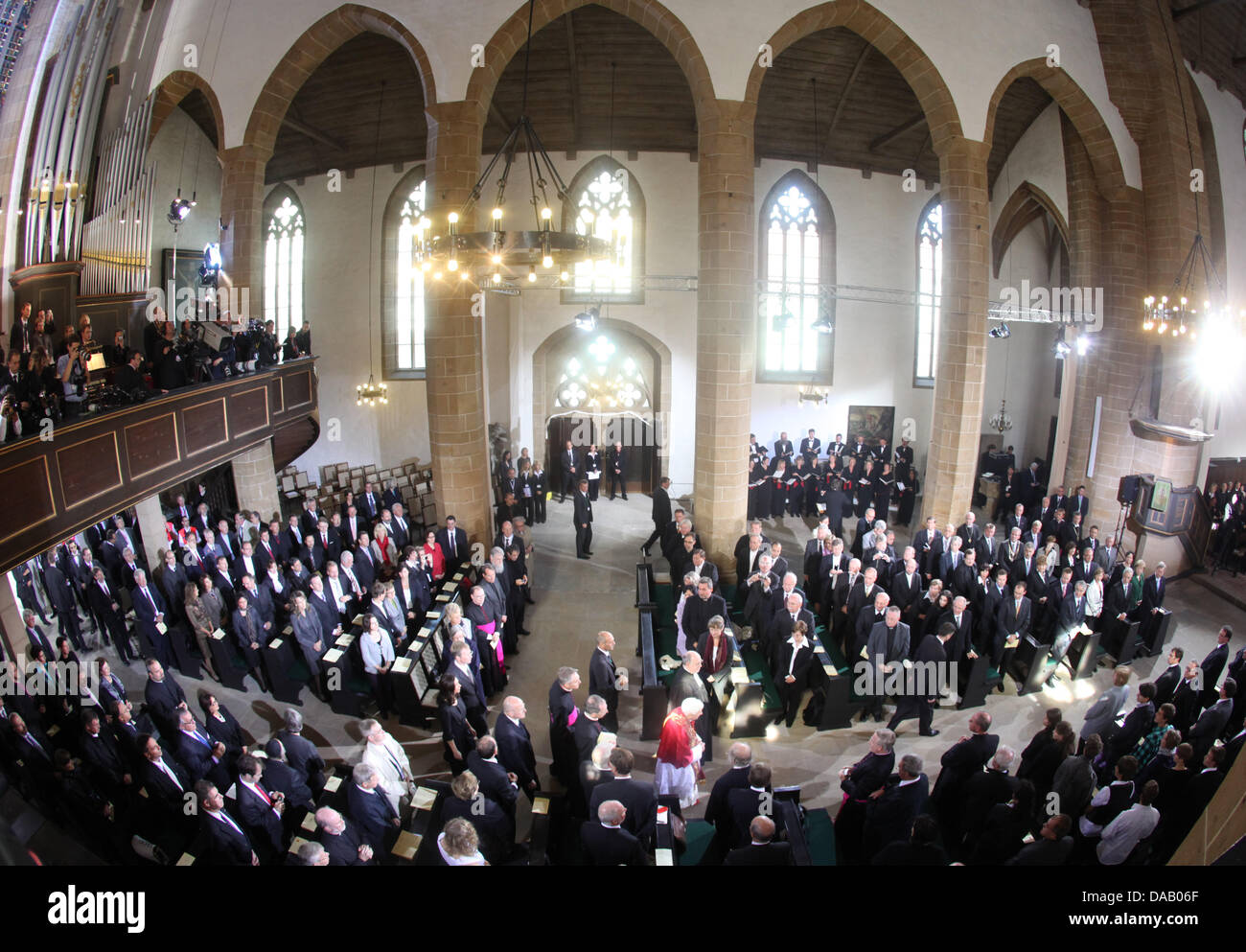 Pope Benedict XVI visits the Protestant Monastery of St Augustine's in ...