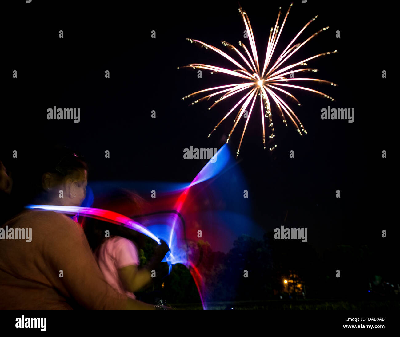 Military dependents enjoy a fireworks show June 28 during the 2013 ...